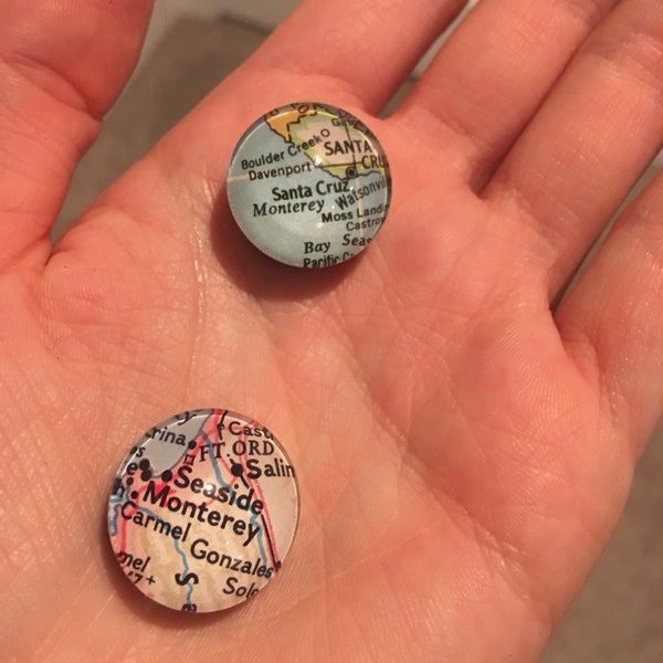 Custom Map Magnets. Set of Four. You Pick Any Cities, States, or ...