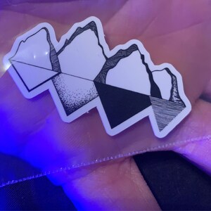 Mini Mountain Sticker, Mini Sticker, Mountain Sticker, Small Sticker ...
