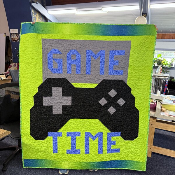 Video Game Themed Quilt Pattern, 3 Sizes: 56x56, 42x42, and 28x28 ...