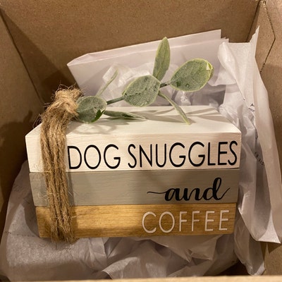 Paws and Enjoy the Good Things in Life Tiered Tray Book Stack / Pet ...