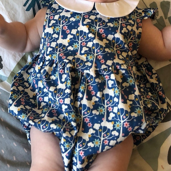 Baby Romper PDF Sewing Pattern – Instant Download — Peter Pan Collar ...