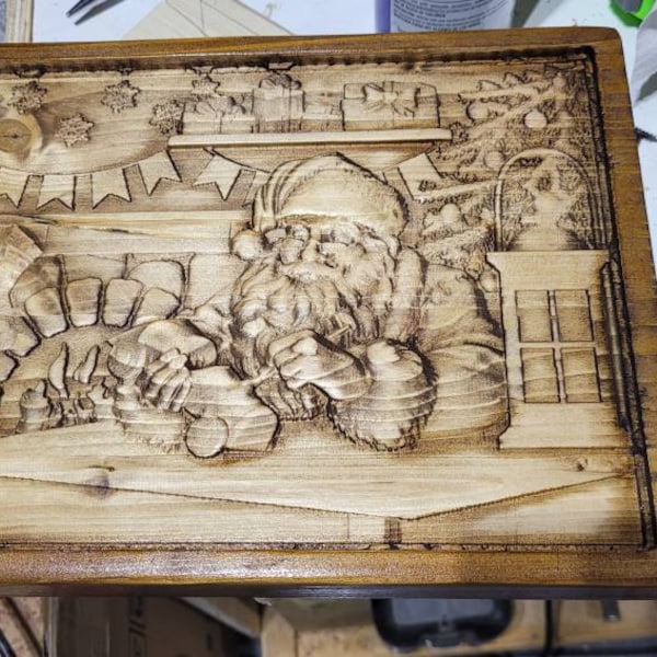 Santa Christmas 3D STL File: CNC Router Model (digital Download) - Etsy