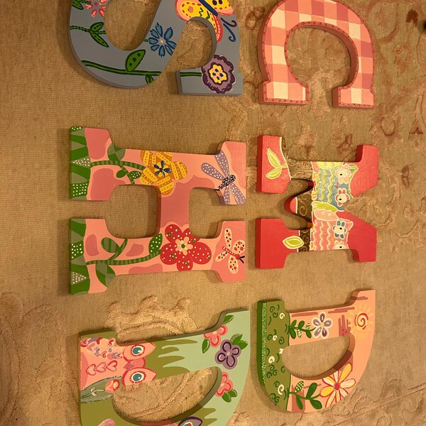 Custom Painted Letters, Hand Painted Letters, Gift for Kids, Kid Room ...