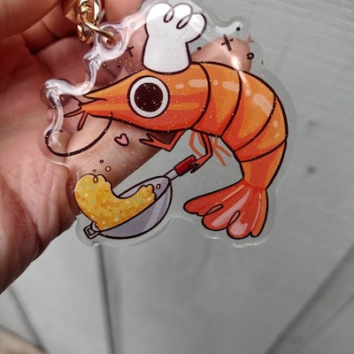 Shrimp Fried Rice 2 Inch Rainbow Acrylic Charm Keychain Funny - Etsy