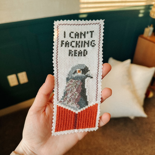 Snarky Pigeon Cross Stitch Bookmark Pattern PDF Bird Embroidery Funny ...