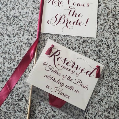 Father of the Bride Memorial Sign Reserved in Memory of Celebrating ...