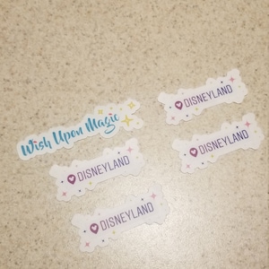 Disneyland Destination Drop Pin Transparent Sticker/ Hidden - Etsy
