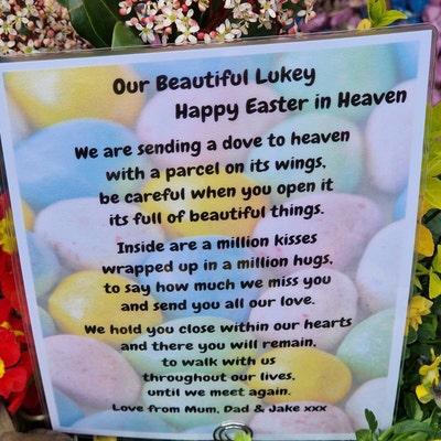 One Year Death Anniversary Grief Keepsake Card, One Year Since You Left ...