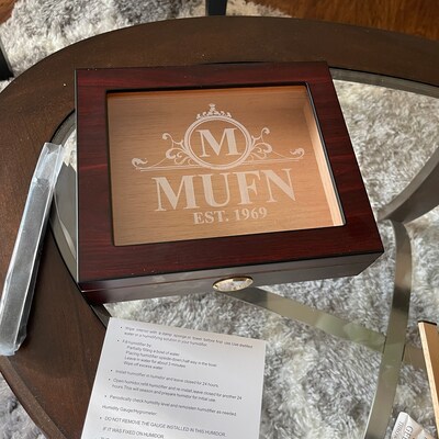 Personalized Cigar Box Gift Custom Cigar Humidor Filligree Cigar Holder ...