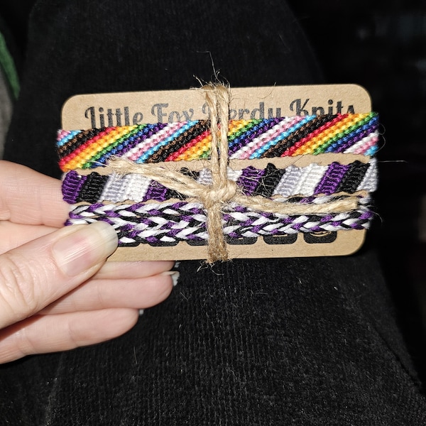 Progress Pride Rainbow Flag Bracelet or Anklet Jewelry Handmade ...