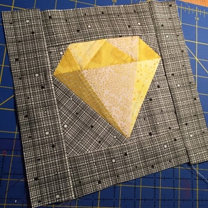 Gemology Quilt Block Diamond Paper Pieced Block Pattern - Etsy