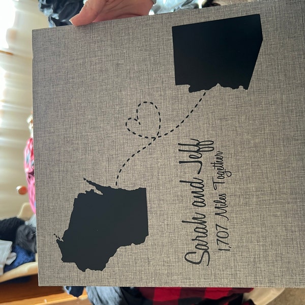Personalized Photo Album Long Distance States Self Adhesive Scrapbook ...