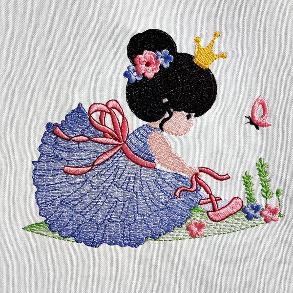 Cute Ballerina Embroidery Design, Girly Embroidery Design Machinet ...