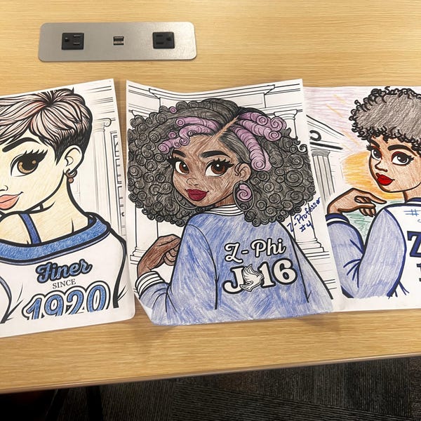 Zeta Phi Beta Coloring Book: Sorority Life, Black Woman Art (digital ...