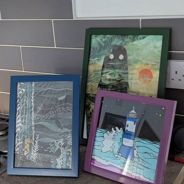 3D Box Frame 2cm Depth Mounted Square Deep Box Frame Scrabble Frame 3D ...