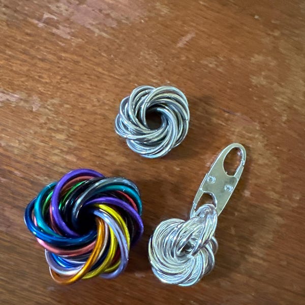 Custom Color Infinity Mobius Ball, Chainmail Fidget Toy, Lightweight ...