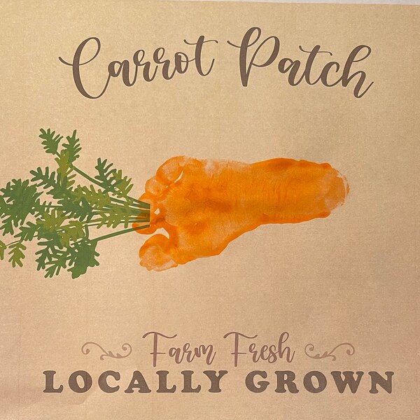 Carrot Patch Easter / Foot Footprint Art Craft / Kids Baby Toddler ...