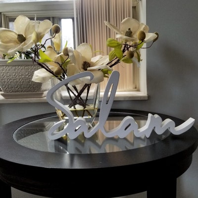 Salam Wooden Sign Salam Word Art Decor Islamic Home Decor Modern ...