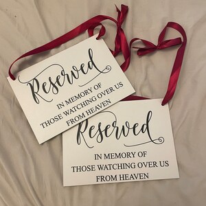 Personalized Personalised Reserved in Loving Memory of Custom Name Seat ...