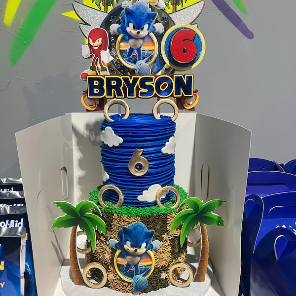 Shadow Hedgehog Cake Topper. Sonic and Shadow Shaker Cake Topper With ...