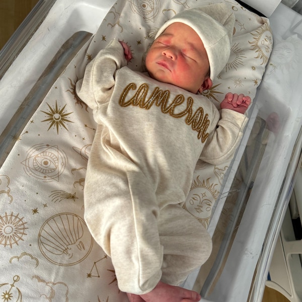 Baby Boy Coming Home Outfit Brown,newborn Boy Coming Home Outfit,baby ...