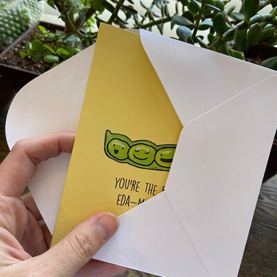 Funny Mother's Day Edamame Pun Card Love Mom Card Just - Etsy