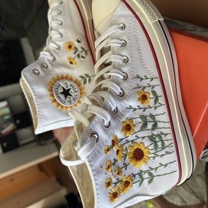 Embroidered Converse/ Wedding Converse Platform/custom - Etsy