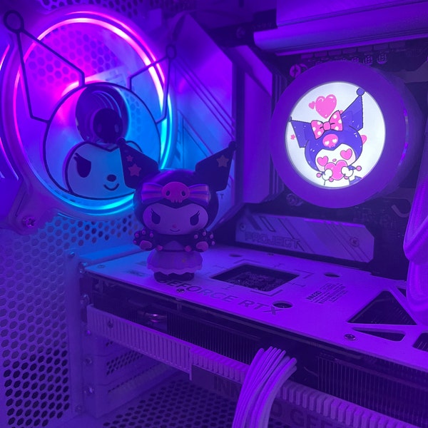 Kuromi My Melody Collection Dual Color Gaming Computer Fan Shroud ...