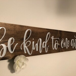 Be Kind To One Another Reclaimed Wood Sign Rustic | Etsy