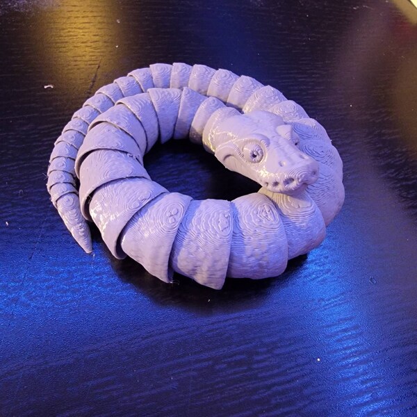 Ball Python Snake Digital .STL File for 3d Printing, Articulated Fidget ...