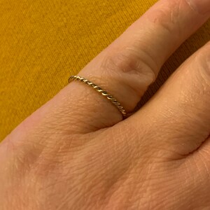 Solid Gold Braided Rope Ring Dainty Twist Ring 1.2mm Twisted - Etsy