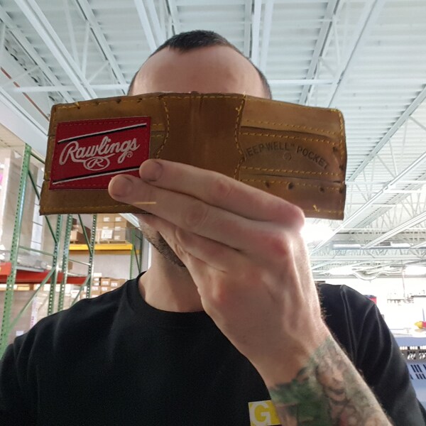 Repurposed Football Bifold Wallet With University of Nebraska ...