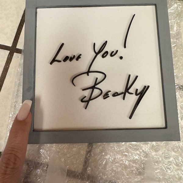 Laser Cut Handwriting Sign - Personalized Sign From Handwriting or ...