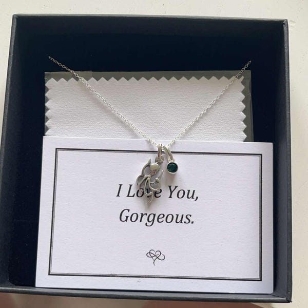 21st Birthday Key Necklace With Optional Birthstone 925 Sterling Silver ...