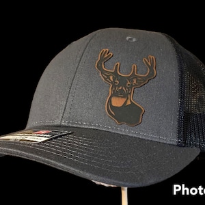 Hunting Life Whitetail Deer Leatherette Hat Patch With - Etsy