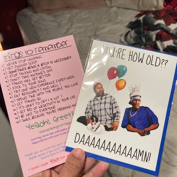 Friday Birthday Card, 90s Pop Culture, Hip Hop Birthday Card, Funny ...