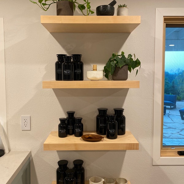Floating Shelves | Custom Sizing | Strong Shelves | Steel Bracket ...