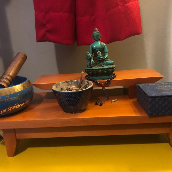 Puja Table. Meditation Shrine. Prayer Table. Meditation Altar. Tea ...
