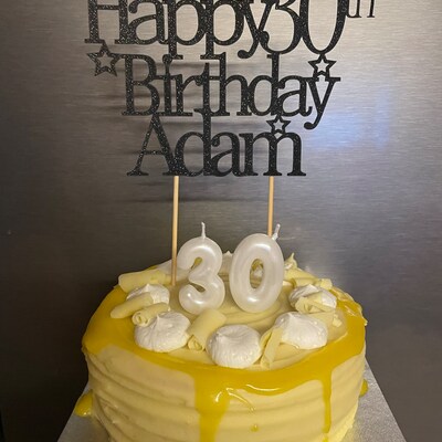 30 Birthday Cake Topper 30th Birthday Custom Cake Topper - Etsy
