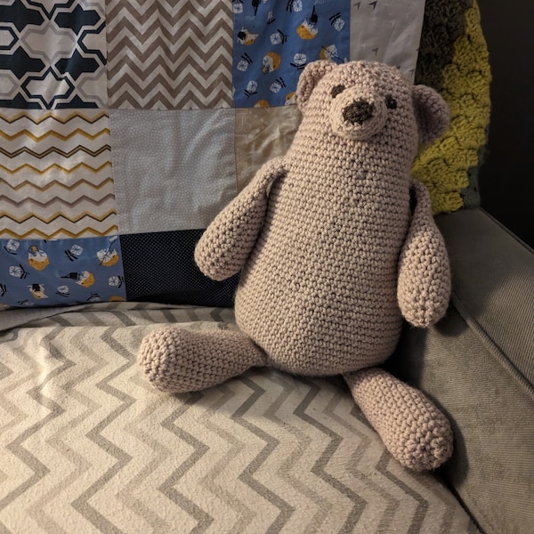 Crochet Pattern, Chunky Benji the Bear, Step by Step US Terms DIY ...