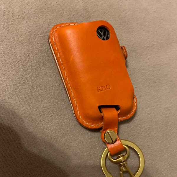 Volkswagen Series Key Fob Cover Golf Tiguan Italian Veg-tanned Leather ...