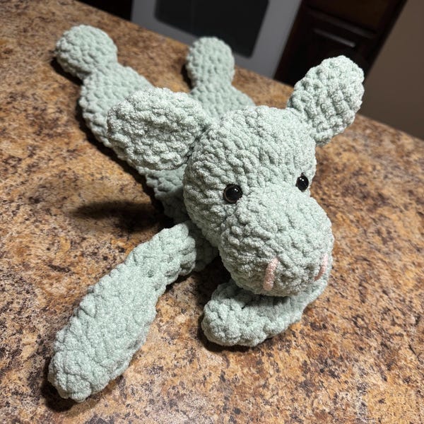 HIPPO Snuggler Plush Lovey | Hippo Security Blanket Toy | Amigurumi ...