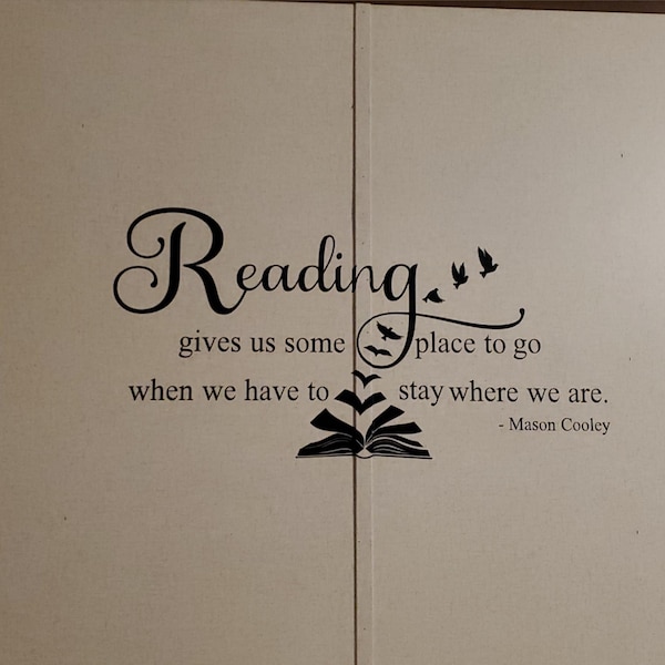 Reading Decal Reading Give Us Some Place to Go Vinyl Wall Lettering ...
