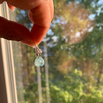 Moonstone Apatite & Teal Kyanite Gemstone Earrings Multi - Etsy