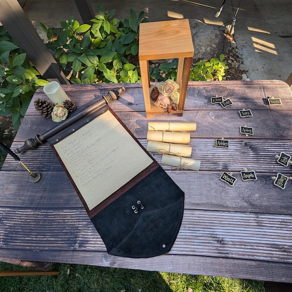 Leather Mini Pocket Scroll Parchment COLORS - Etsy