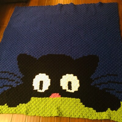 Sneaky Cat Crochet Graph Cross Stitch c2c, Mini C2c, Sc, Hdc, Dc, Tss ...