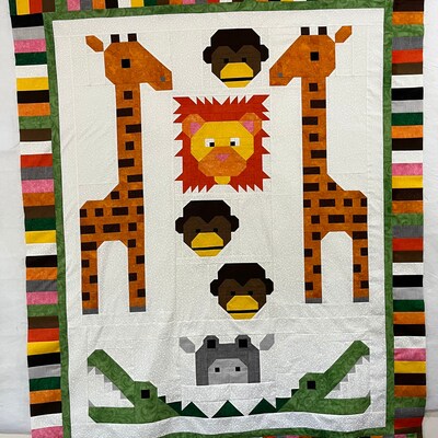 Jungle Friends Quilt Pattern PDF Instant Download Animals - Etsy Australia