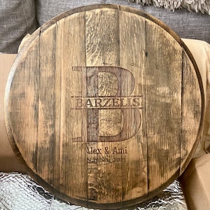 Custom Laser Engraved Bourbon Barrel Head - Etsy