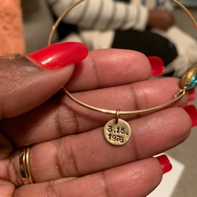 Add Date Charm to Your Bangle Order Sterling Silver or 14k Gold Fill ...