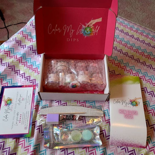 Dip Powder Starter Kit- Dip Powder Liquids, Dip Powder Kit, Nail Dip ...